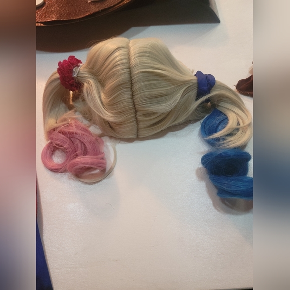 Other | Harley Quinn Blonde Red And Blue Wig Costumes | Poshmark